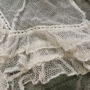 Antique LACE Net Lace // off White Color // Multiple Uses // 37 L X 3 W ...
