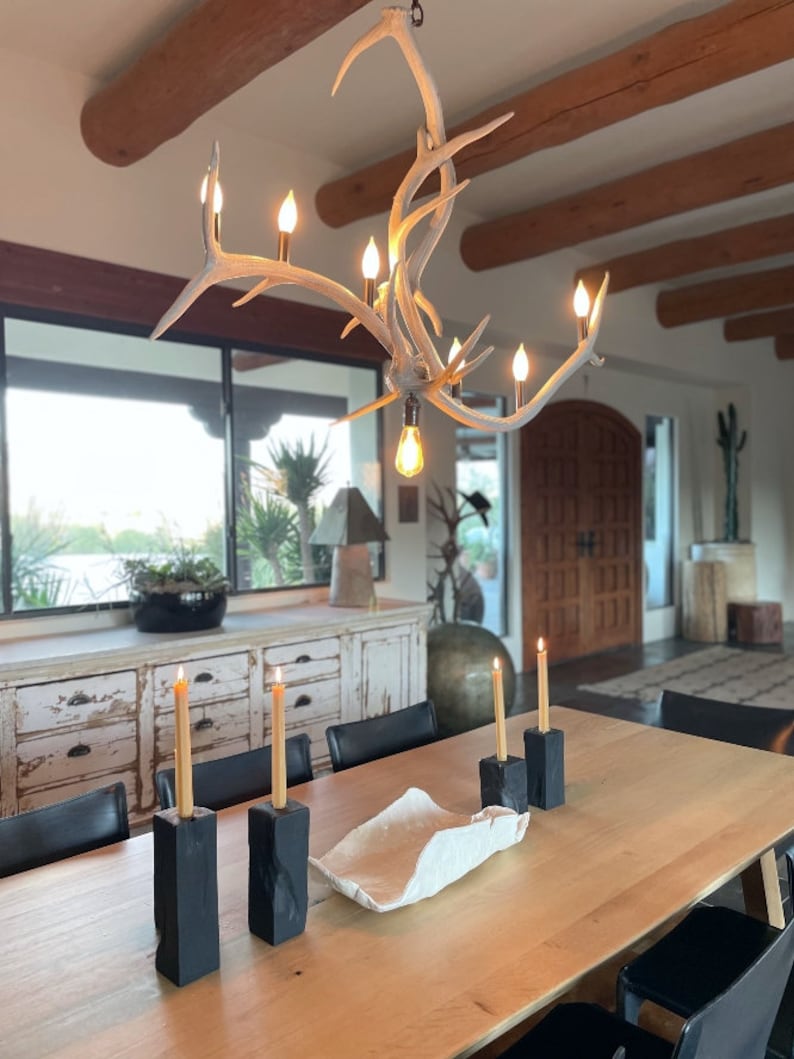 Bridal Veil Falls Elk Antler Chandelier - Etsy