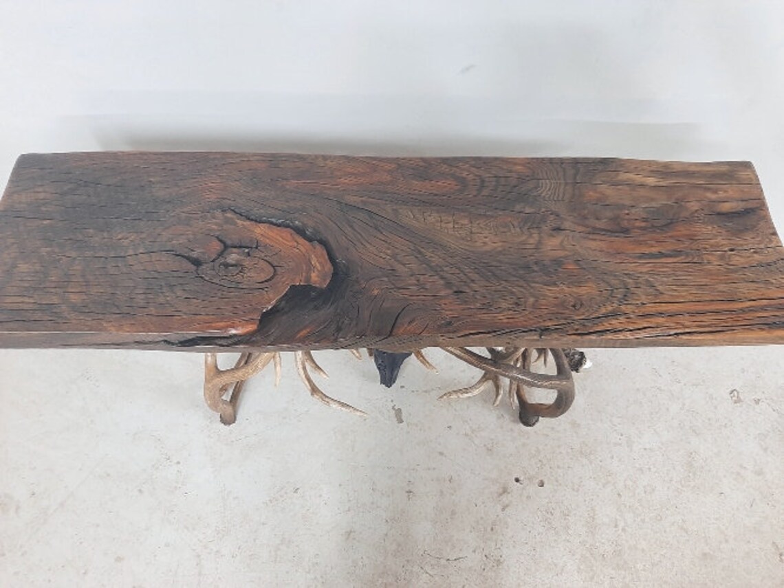 Deadhead Elk & Mule Deer Sofa Table - Etsy