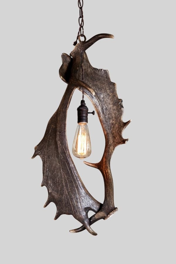 Zapata Falls Fallow Deer Antler Pendant Light - Etsy