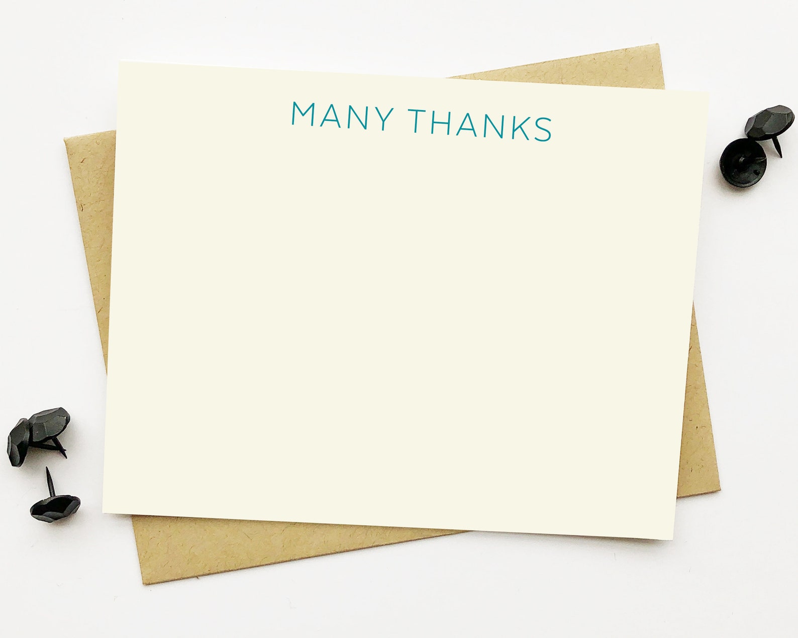 Custom Many Thanks Cards With Lined Envelopes / Thank You - Etsy