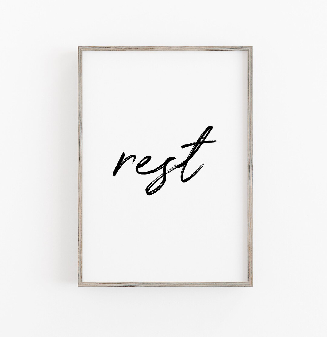 Rest Printable DIGITAL DOWNLOAD Print Wall Decor Wall Art Printable ...