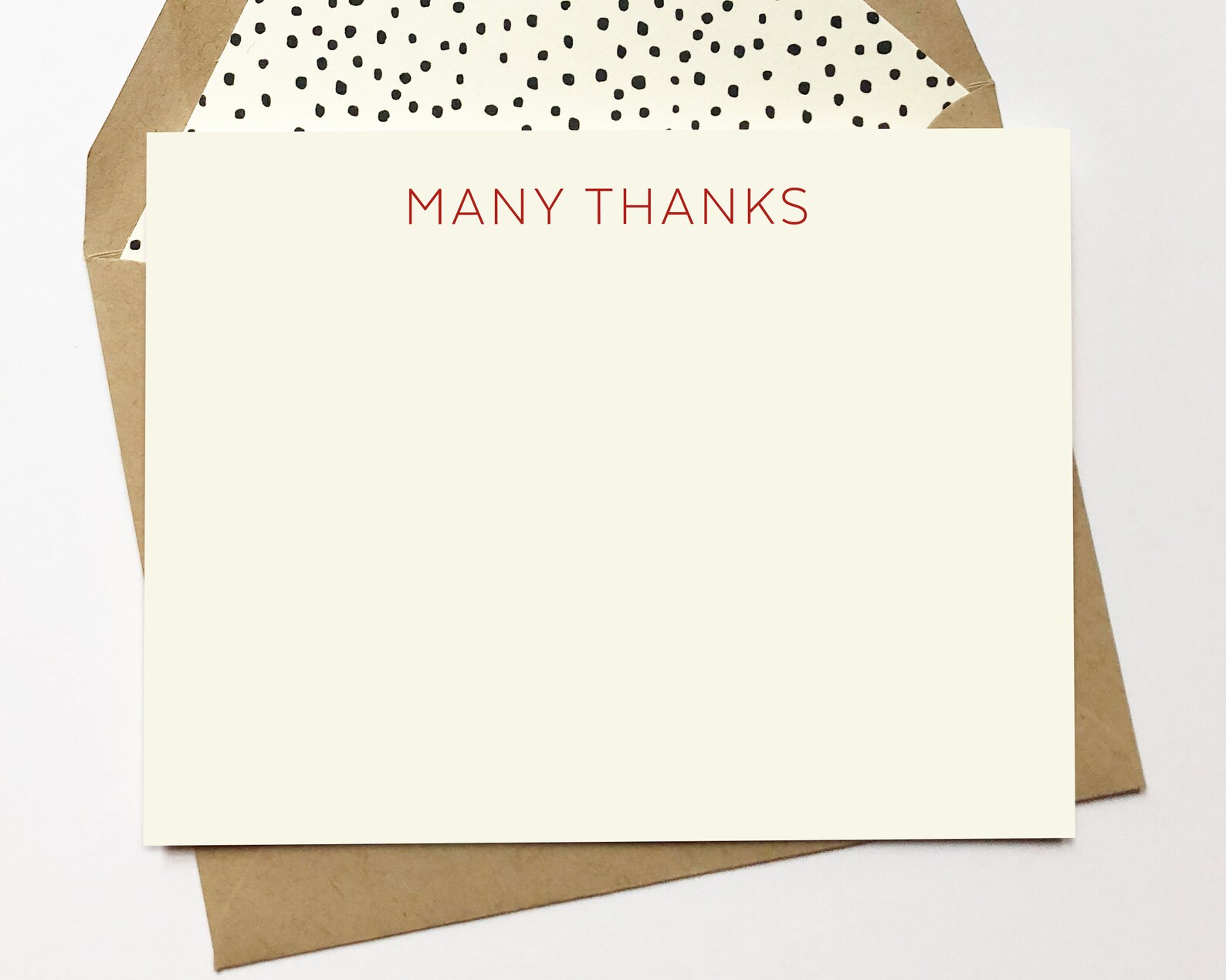 Custom Many Thanks Cards With Lined Envelopes / Thank You - Etsy