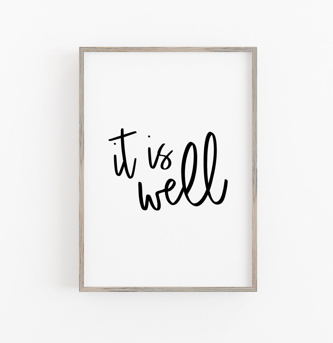 It is Well Printable DIGITAL DOWNLOAD / It is Well, It is Well Art, It ...