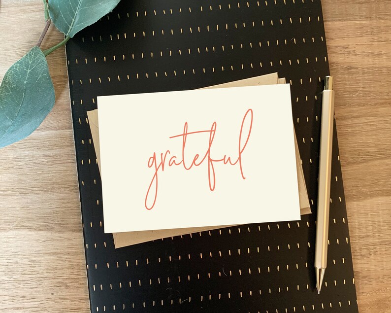 Custom Grateful Cards with Lined Envelopes / thank you card | Etsy
