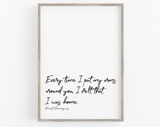 Ernest Hemingway DIGITAL DOWNLOAD / Wall Decor Wall Art - Etsy