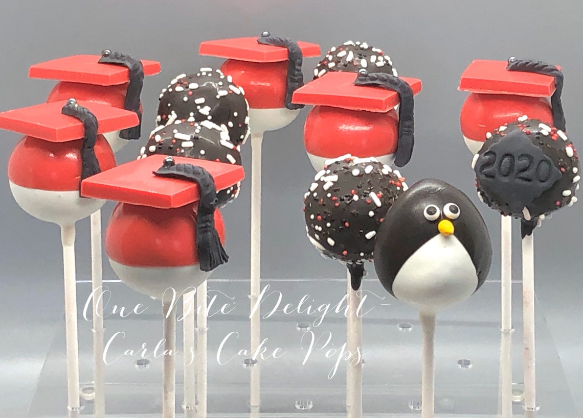1 Dz Cake Pops Individually Wrapped Grad Caps and Sprinkle | Etsy