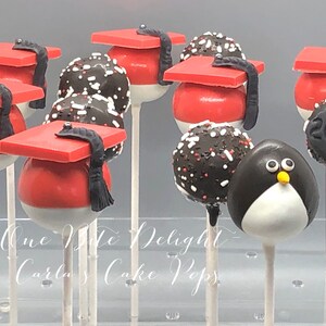 1 Dz Cake Pops, Individually Wrapped, Grad Caps and Sprinkle Pops ...