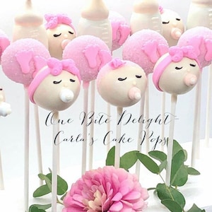 Baby Girl or Boy Cake Pops, 12 Cake Pops,individually Wrapped, Baby ...
