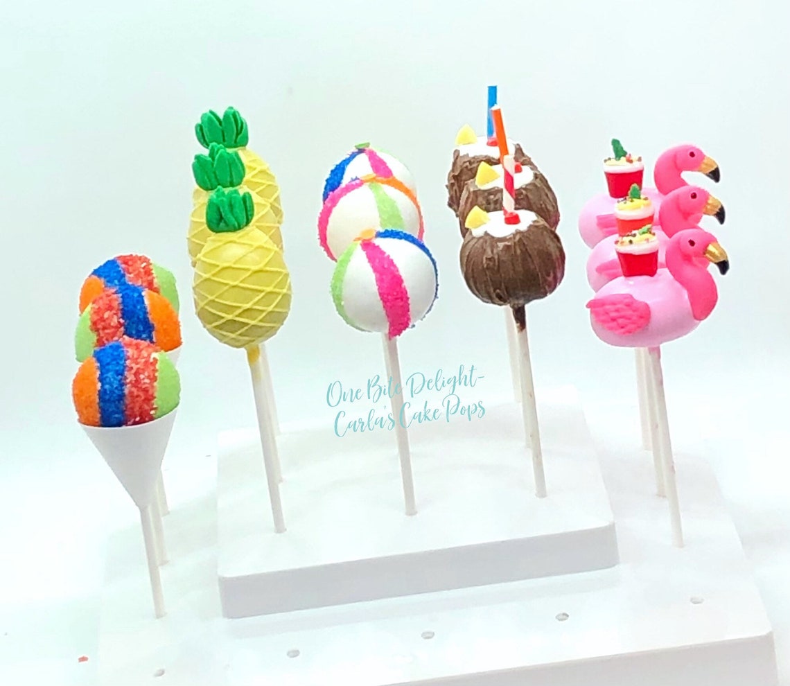 Pool Party Cake Pops 12 Cake Pops Individually Wrapped Pool - Etsy