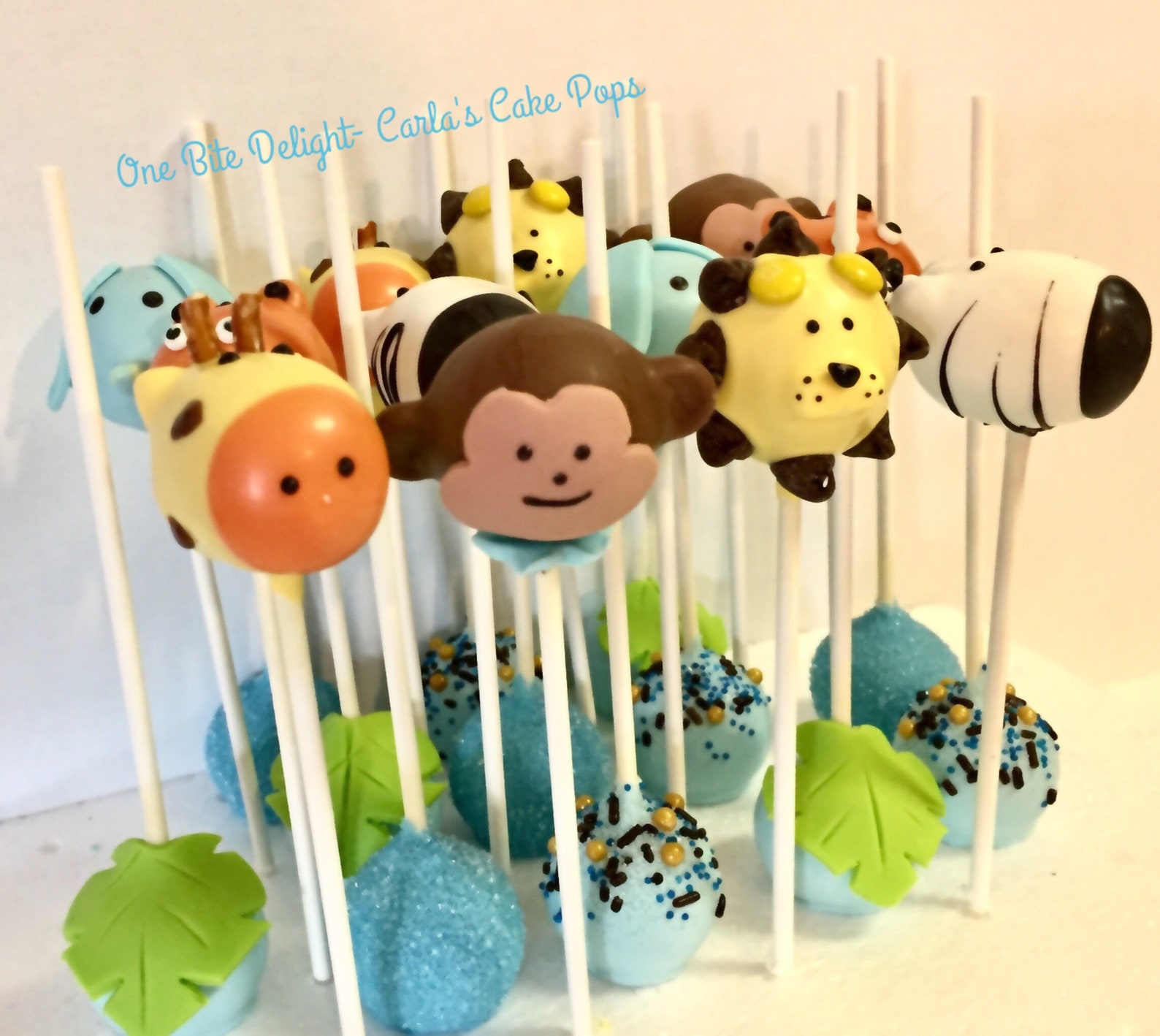 12 Jungle Animal Cake Pops Individually Wrapped Jungle Theme - Etsy