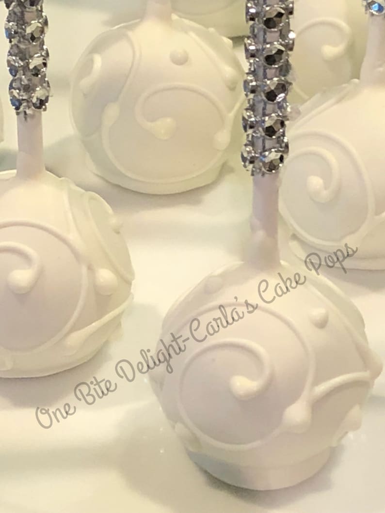 Bling Cake Pops, 12 Pops, Individually Wrapped, Wedding, Engagement ...