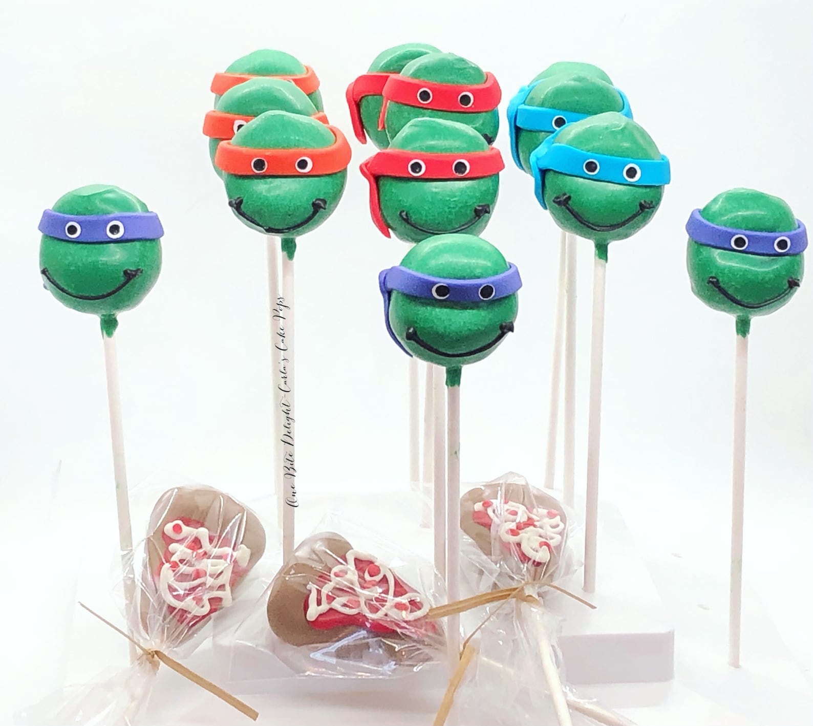 Cartoon Turtle Cake Pops 12 Cake Pops Individually Wrapped - Etsy