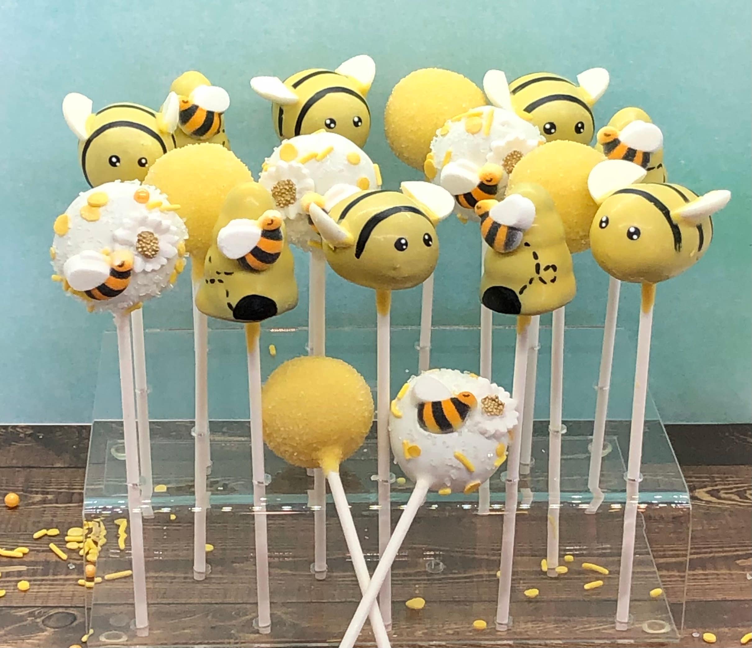 Bee Themed Cake Pops, 1 Dz, Individually Wrapped, Birthday, Summer ...