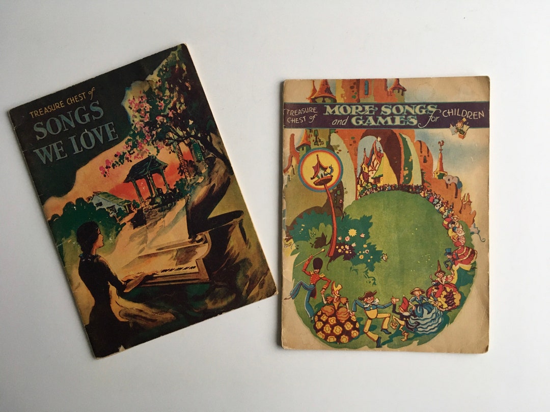 Vintage Treasure Chest Song Books. - Etsy