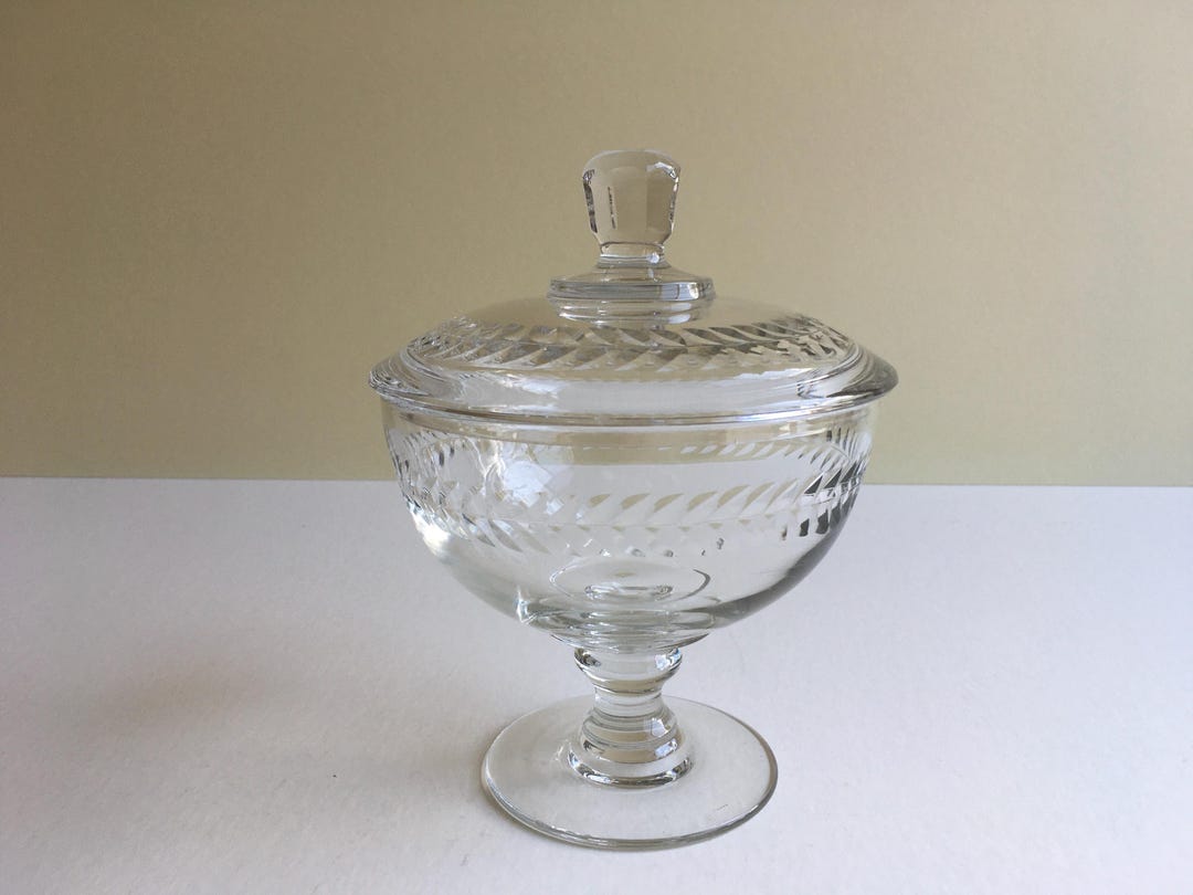 Vintage Glass Candy Jar. - Etsy