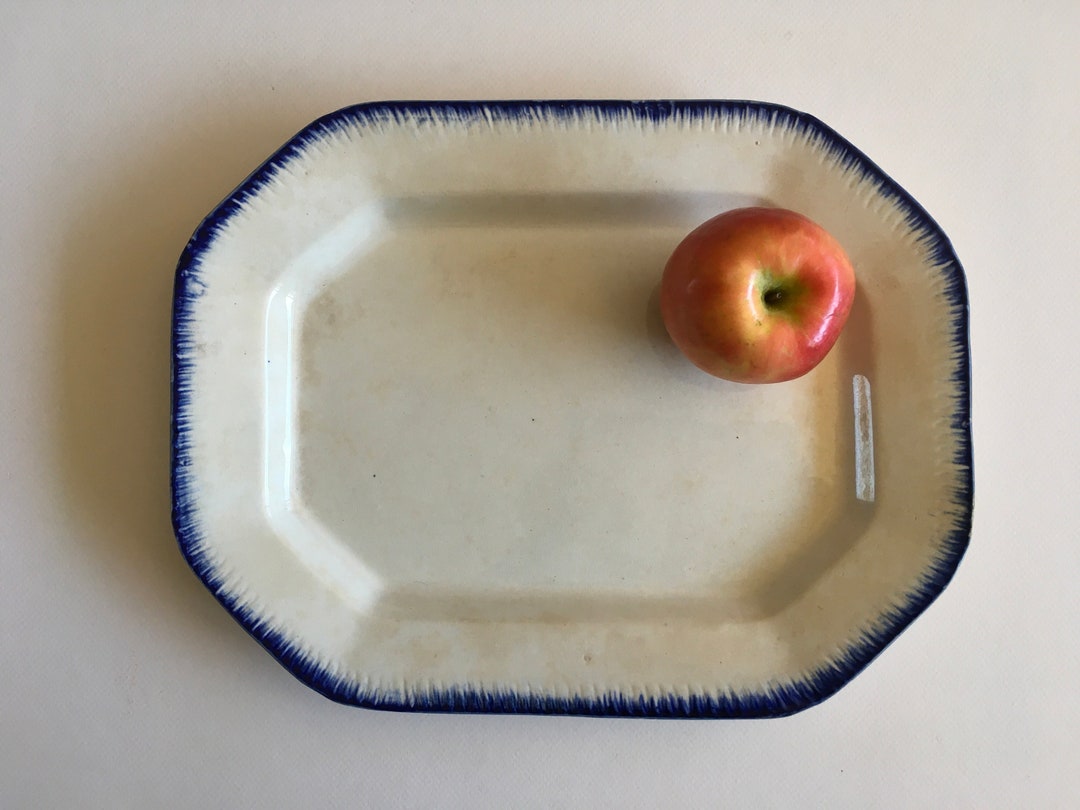 Antique Platter, Leeds Ware Feather Edge. - Etsy