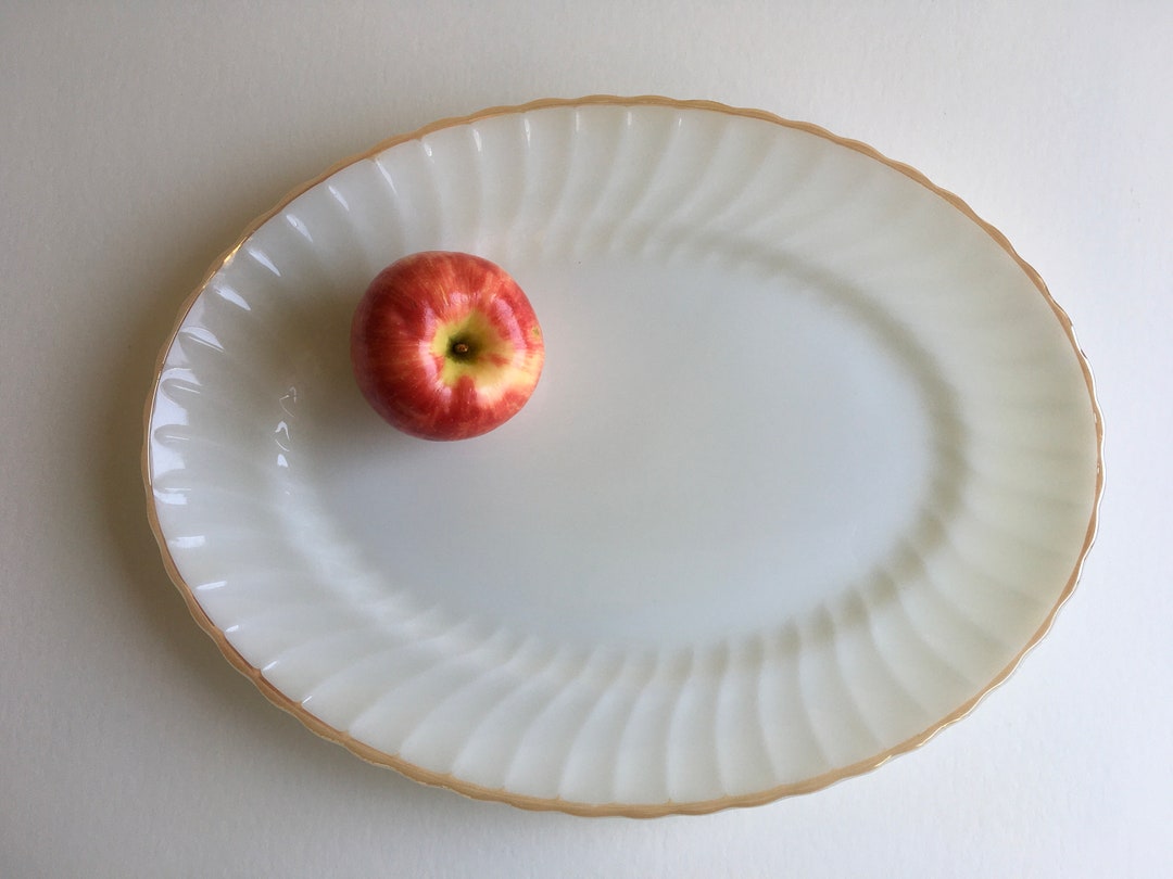 Milk Glass Platter, Anchor Hocking. - Etsy