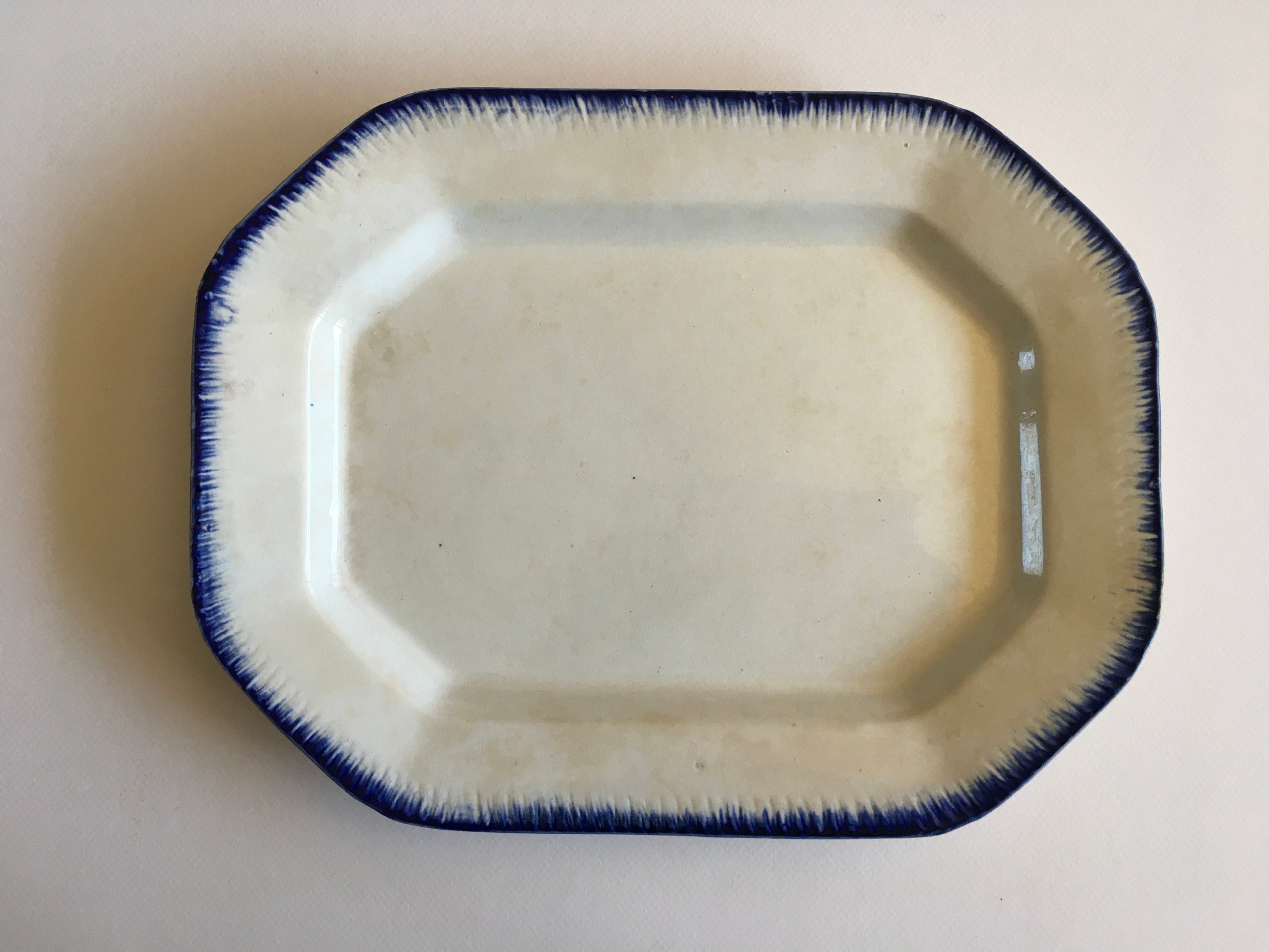 Antique Platter, Leeds Ware Feather Edge. - Etsy