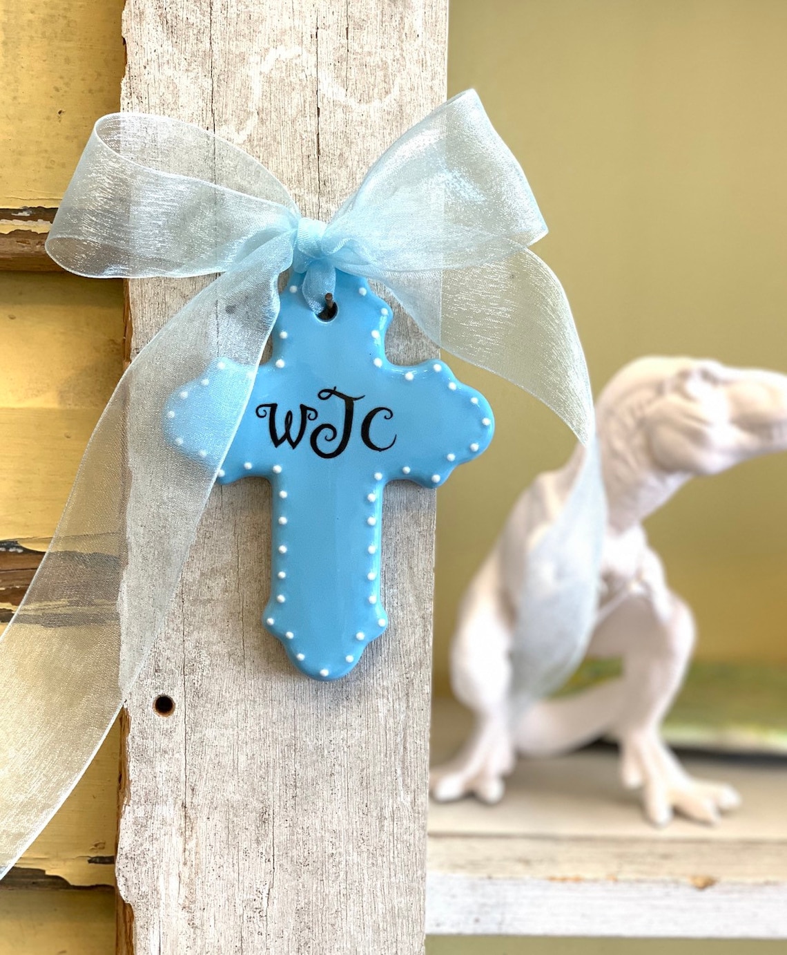 Personalized Baptism Cross Ornament- Baptism, Christening, Easter or ...