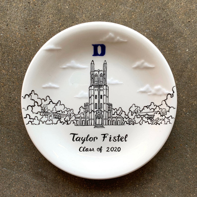 Unique Graduation Gift Ring Dish Duke University Skyline - Etsy