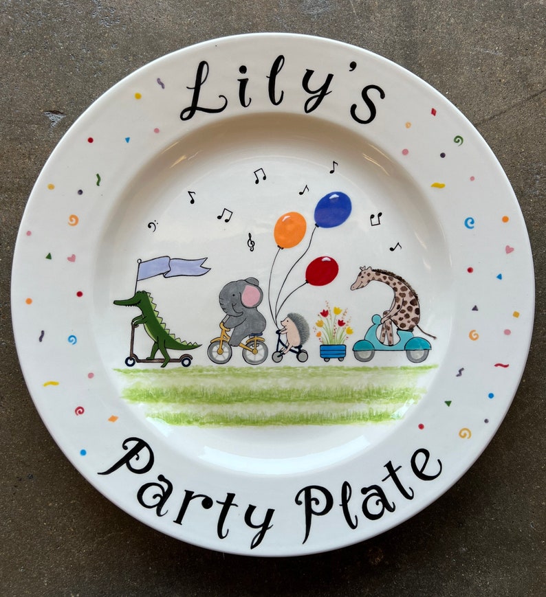 Personalized Hand Painted Children's Birth Plate or Special Occasion ...