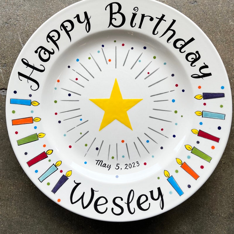 Birthday Plate - Etsy