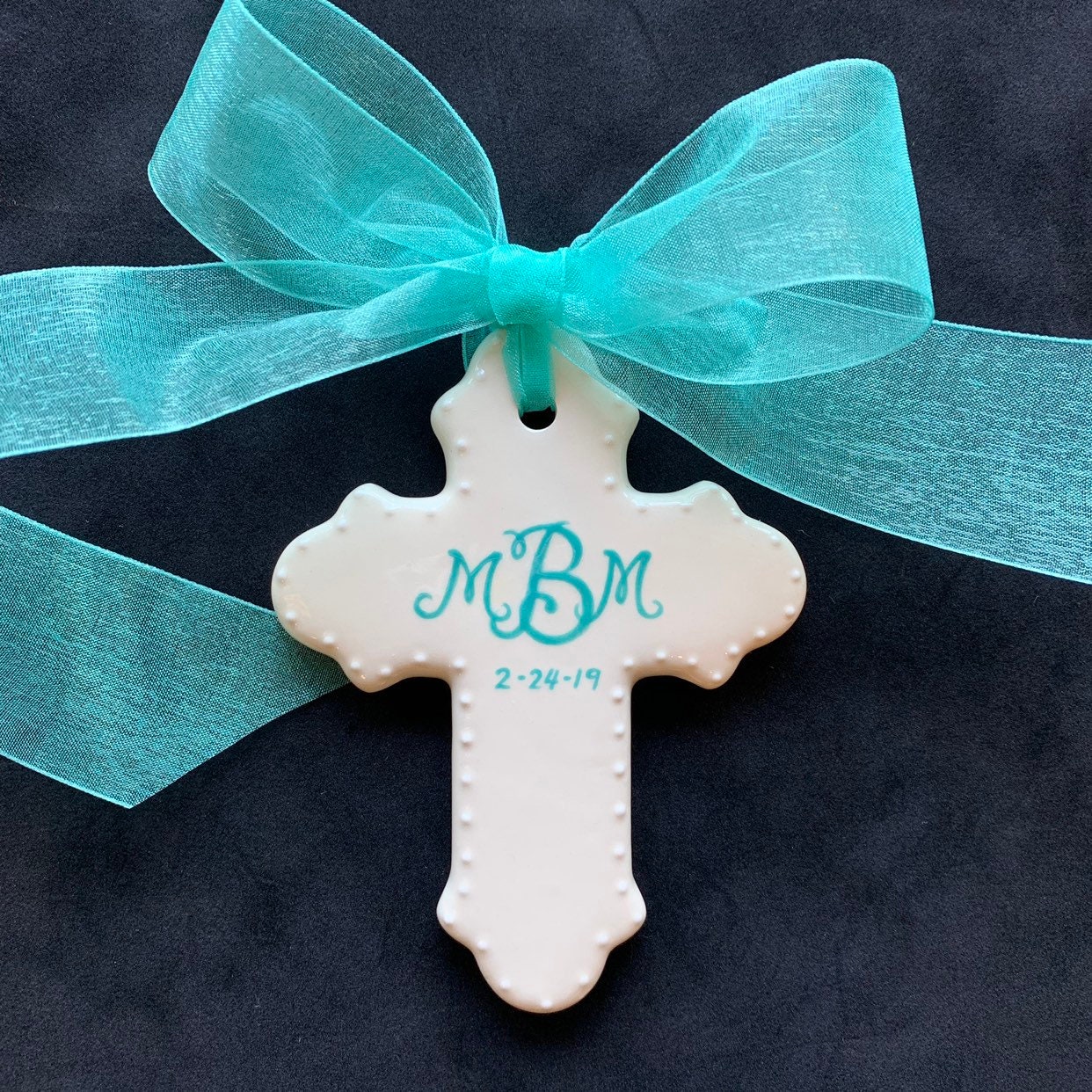 Personalized Baptism Cross Ornament- Baptism, Christening, Easter or ...