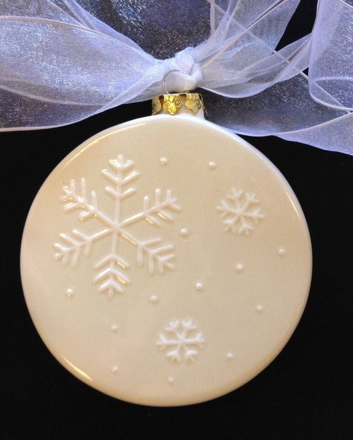 Personalized Hand Painted Ceramic Ornament Christmas | Etsy