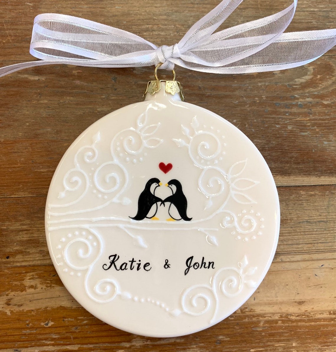 Personalized Hand Painted Ceramic Ornament Christmas | Etsy