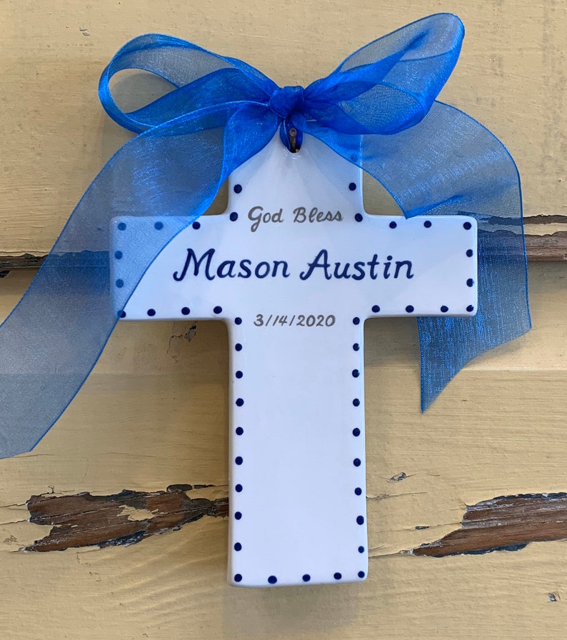 Personalized Baptism Cross Baptism Christening or Shower | Etsy