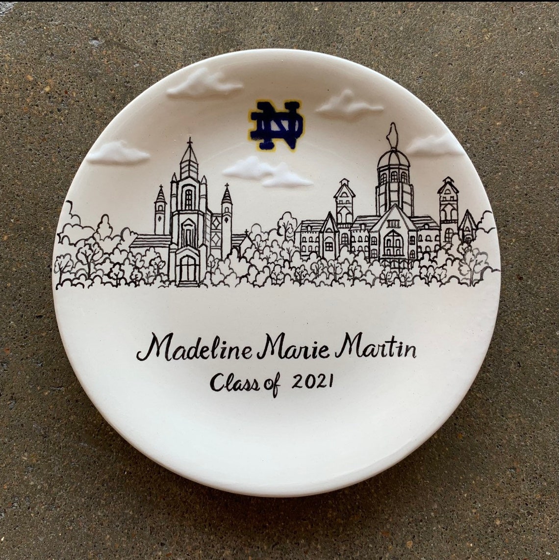 Unique Graduation Gift Ring Dish Notre Dame University | Etsy