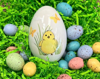 Bunny on Train Personalized Ceramic Easter Egg - Etsy