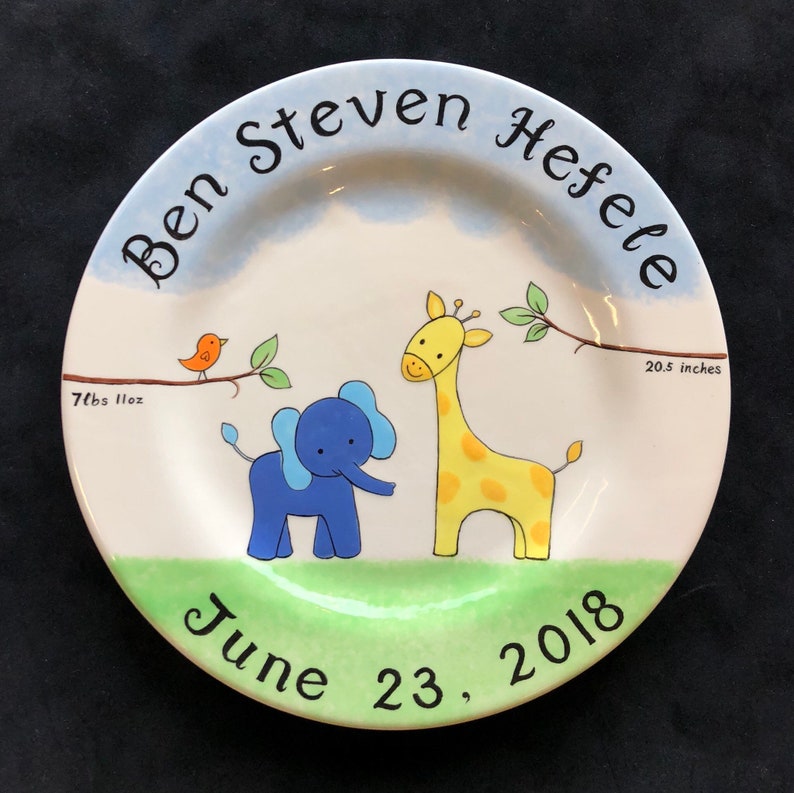 Personalized Hand Painted Children's Birthday Plate - Etsy
