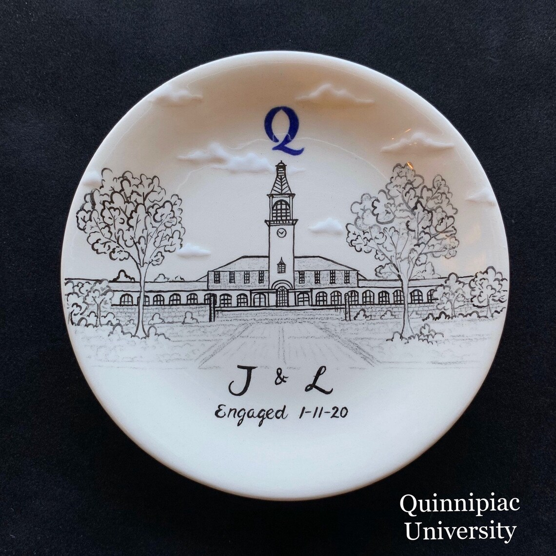 Unique Engagement Gift Ring Dish Duke University Skyline | Etsy