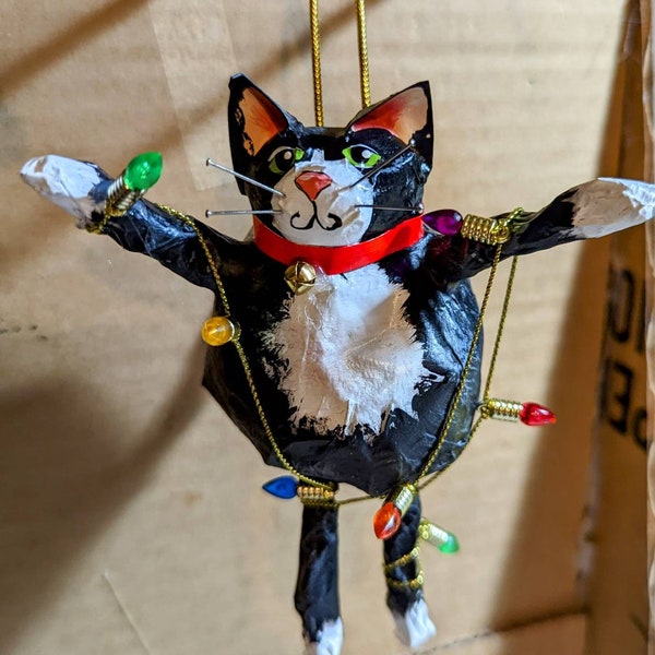 Paper Mache Cat - Etsy