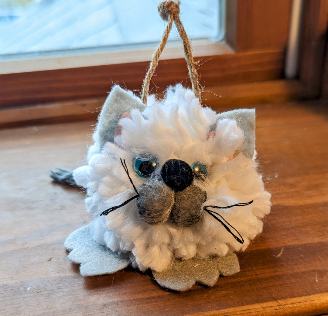 Handmade Bluepoint Siamese Puff Kitty With Blue Eyes - Etsy