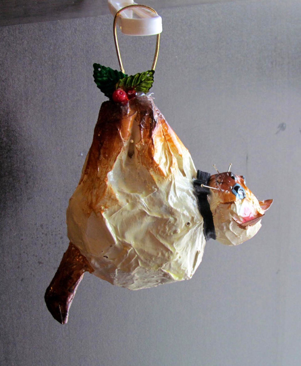 Handmade Fat Cat Ornament, Siamese Hanging Fat Cat With Pin Whiskers - Etsy