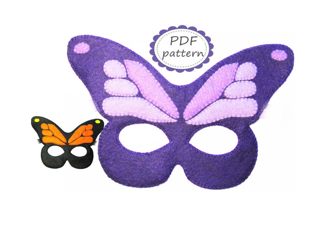 PDF PATTERN Butterfly Felt Mask Sewing Tutorial Instruction DIY ...