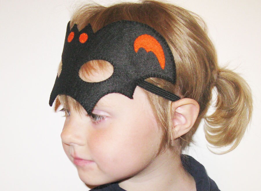 PDF PATTERN Bat Felt Mask Sewing Tutorial Instruction Black Orange DIY ...