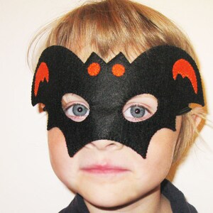 PDF PATTERN Bat Felt Mask Sewing Tutorial Instruction Black Orange DIY ...
