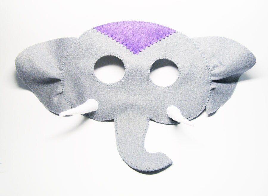 PDF PATTERN Elephant Felt Mask Sewing Tutorial Instruction DIY Handmade ...