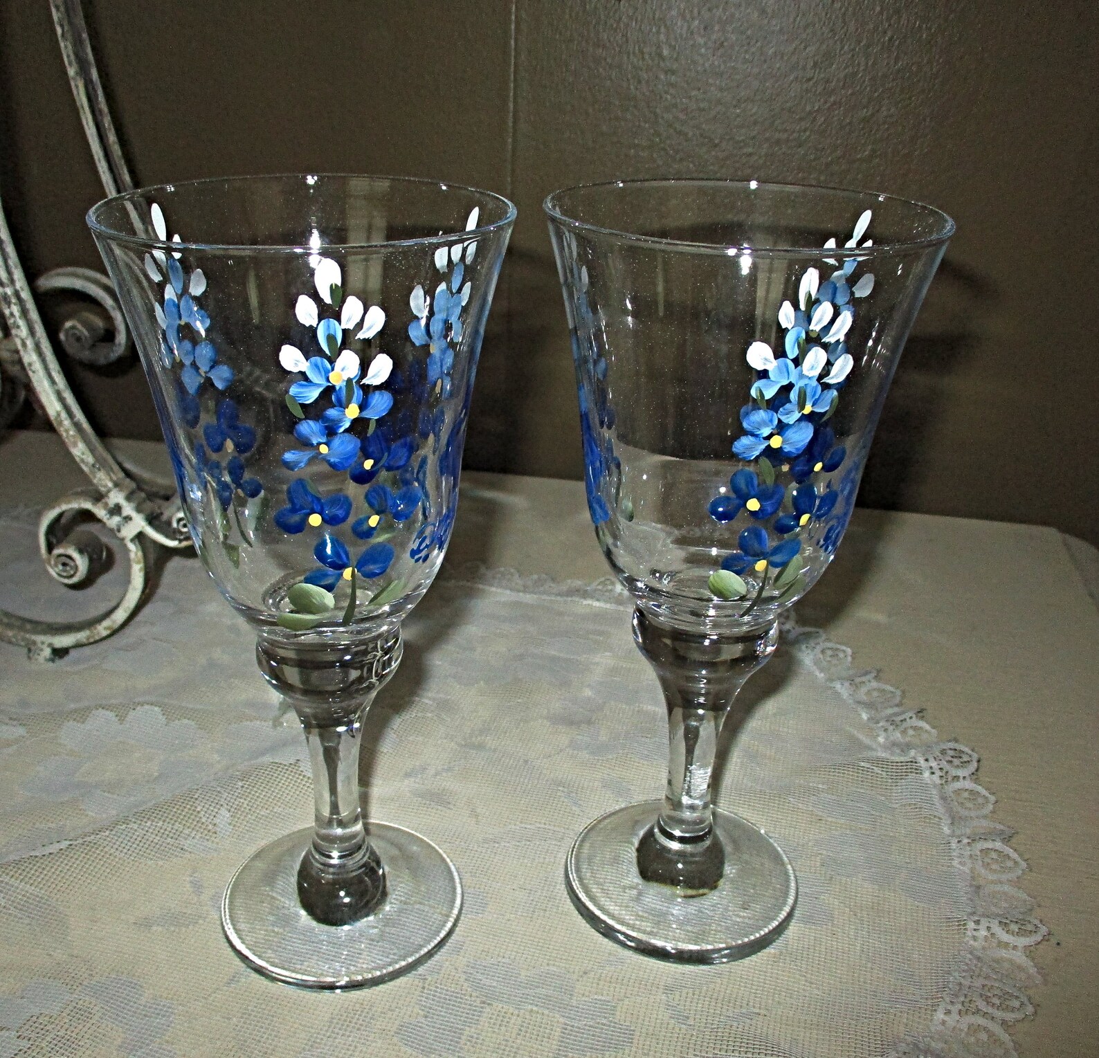 Vidrio pintado Copas de champán pintadas a mano Copas de - Etsy España