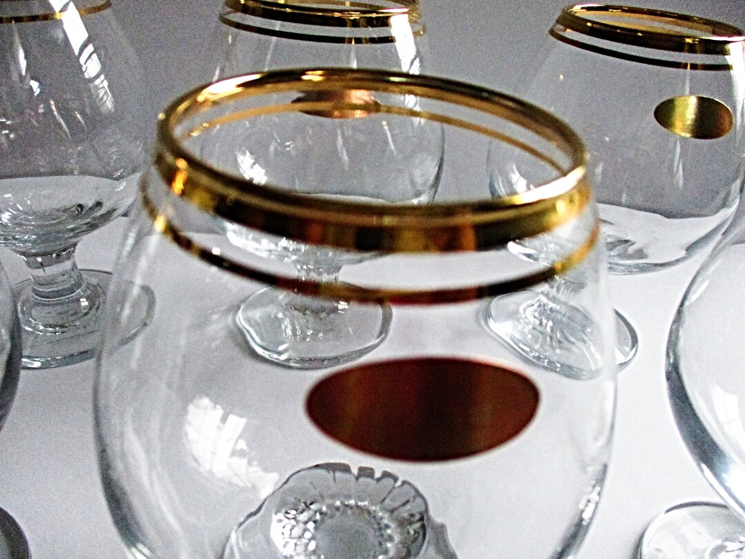 Valencia 24 K Gold Rimmed Vintage Wine Glasses, Champagne Glasses ...