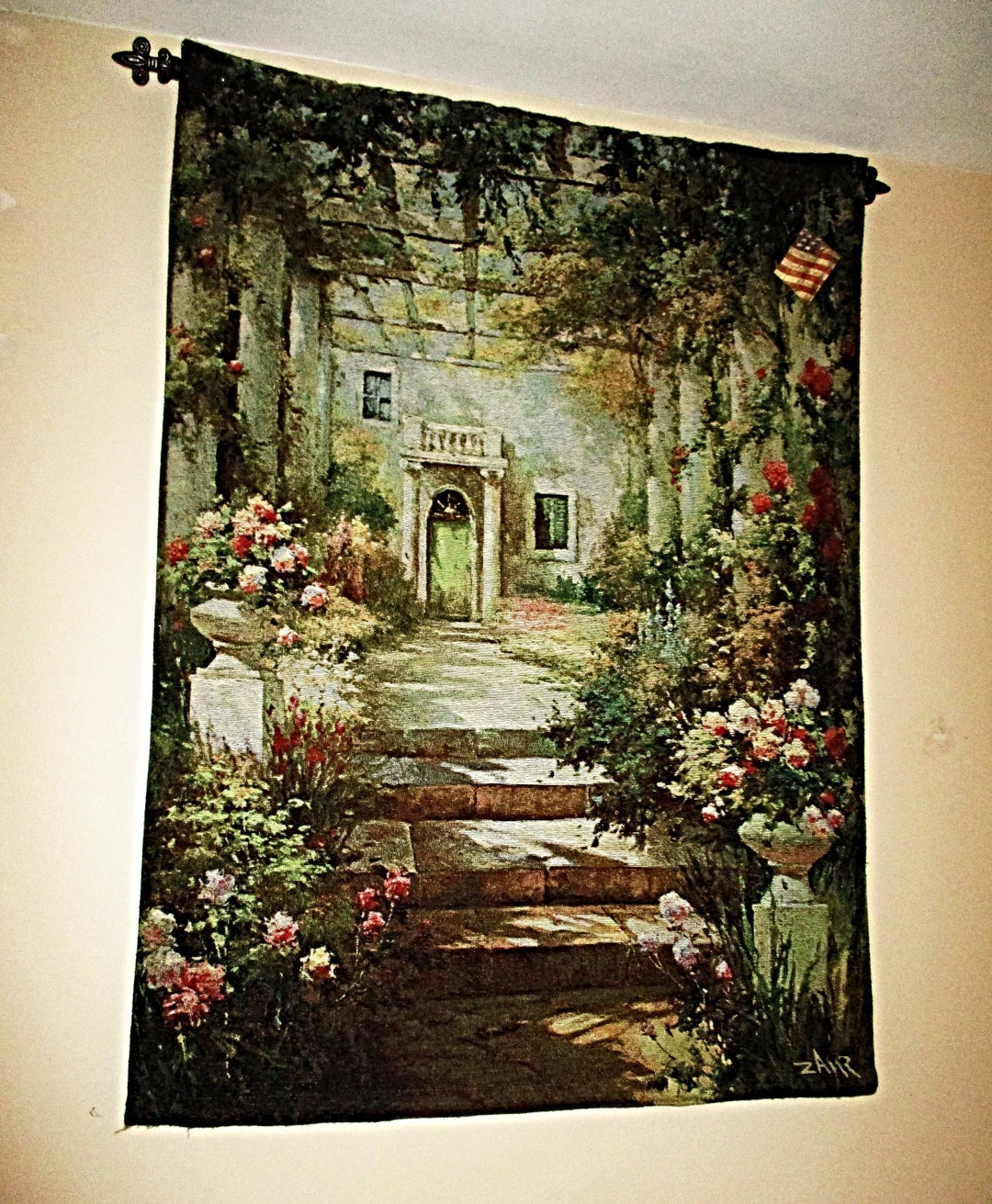 Vintage Tapestry Made in the USA, French Country Design, Wall ...