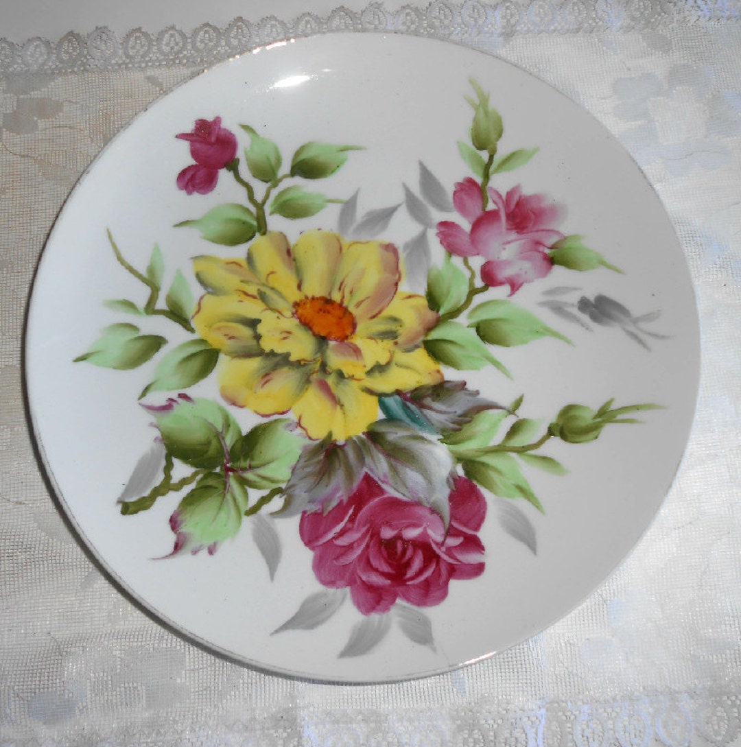 Decorative Plates, Vintage, Porcelain Plate, Collectible Plate, Floral ...