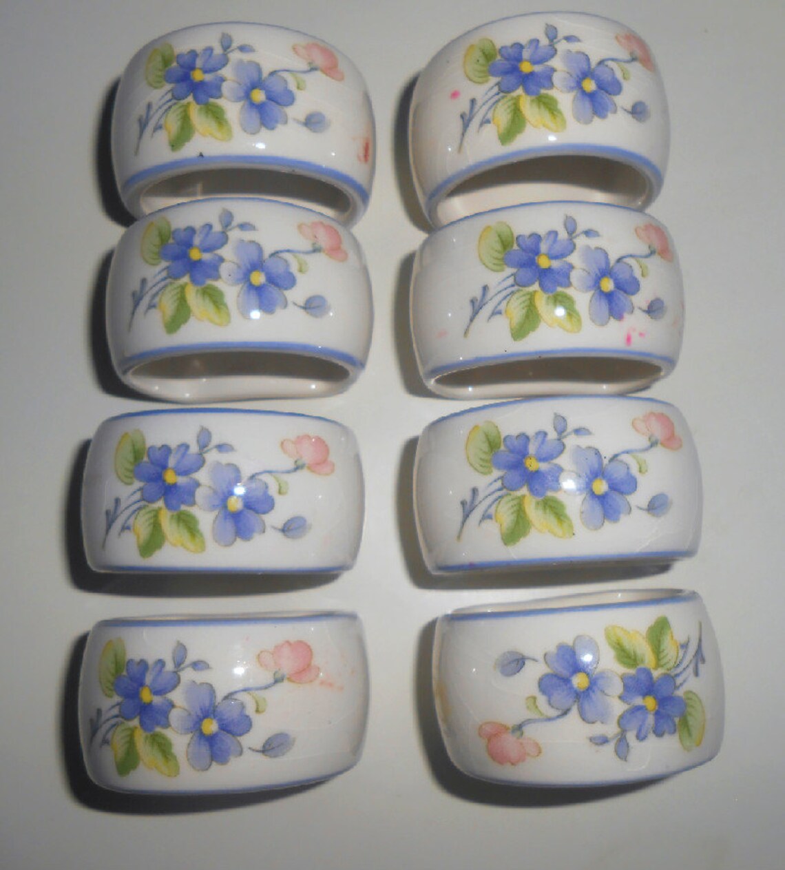 Eight Napkin Rings Vintage Porcelain Made in Japan Napkin - Etsy