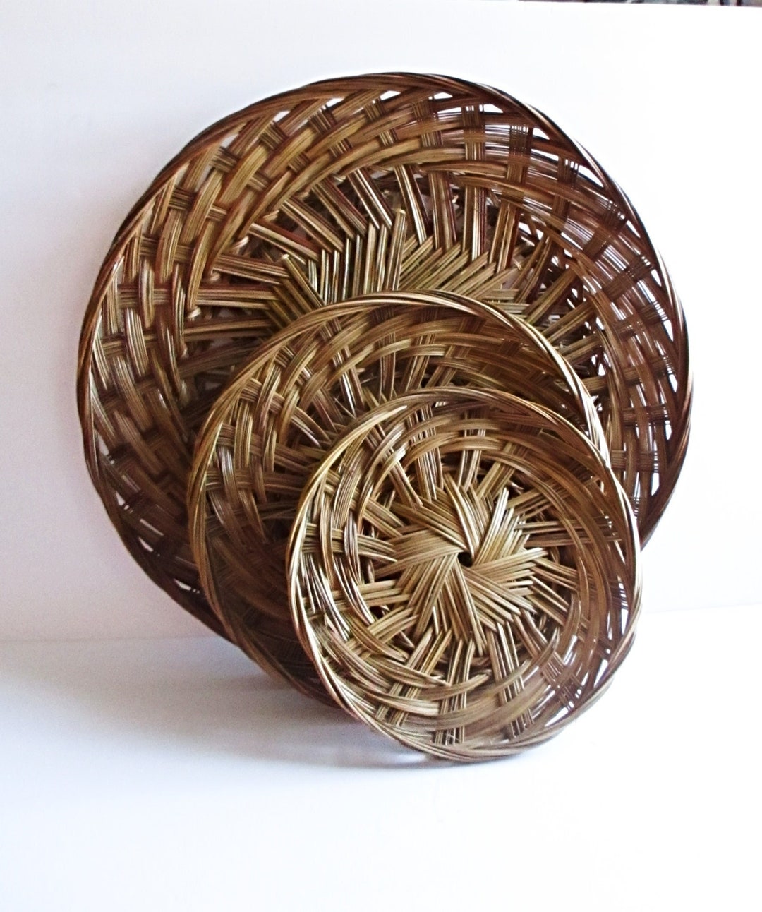 Wicker Baskets Wall Decor Rattan Baskets Natural Home Decor - Etsy