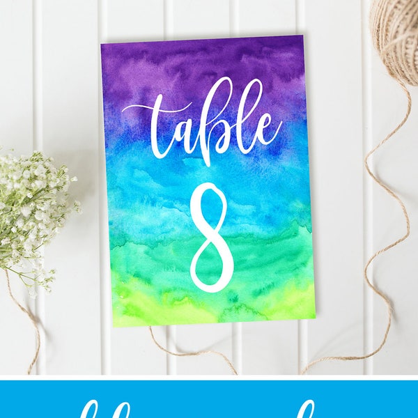 Table Numbers Wedding Tropical - Etsy