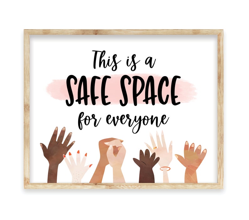 Safe Space for Everyone Poster Printable, LGBTQ Inclusion, Diversity ...